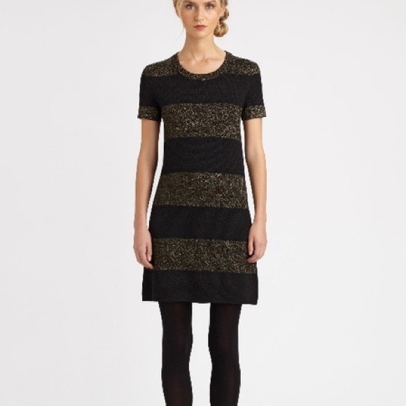 kate spade | Dresses | Kate Spade Freyda Sparkle Stripe Wool Blend Dress Xs | Poshmark